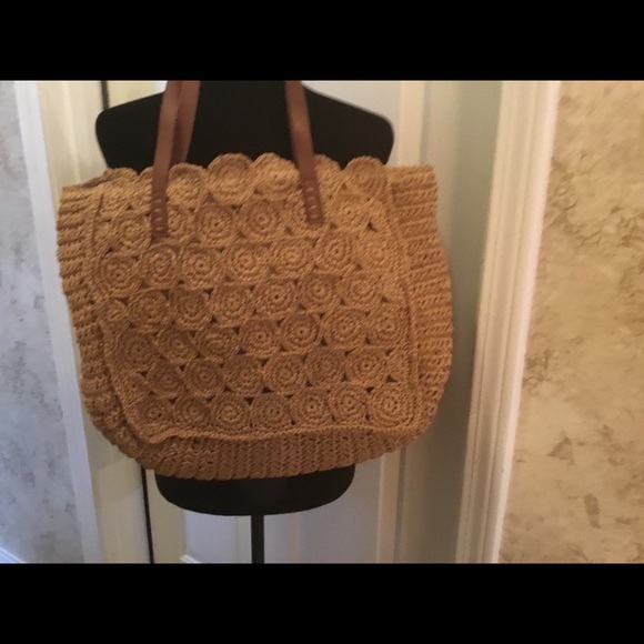 Cato | Bags | Cato Womens Handbag Purse Tote Straw Large Tan | Poshmark